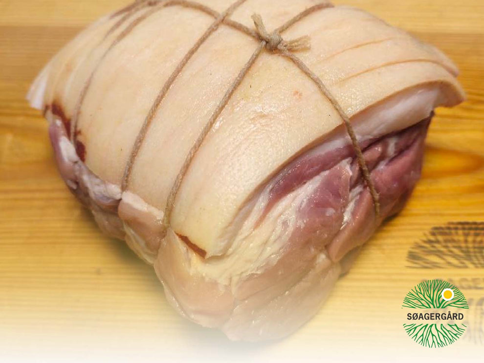 Juicy, non-lean pork neck roast from forest-raised pigs – Søagergård ...